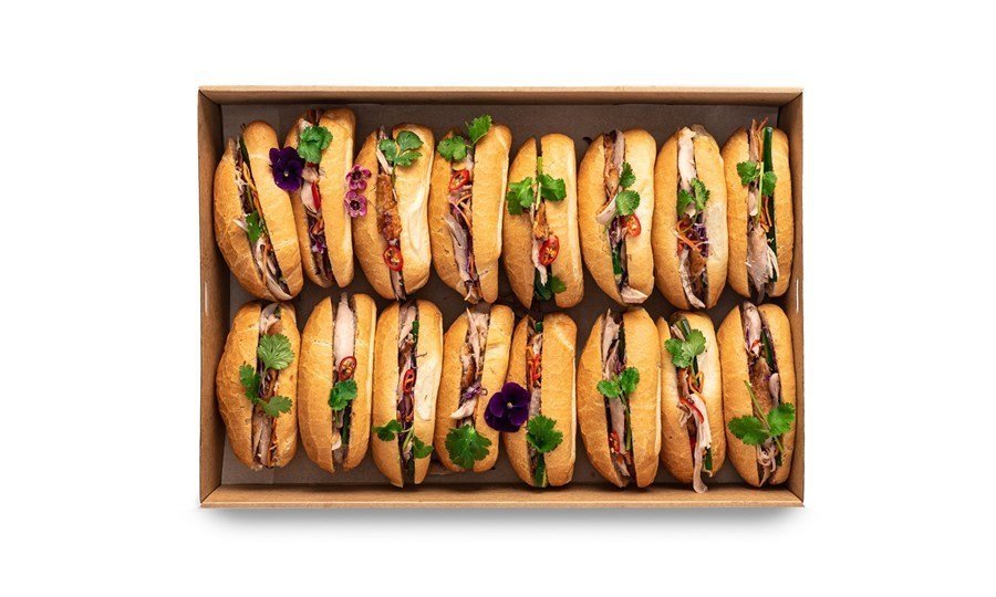 Vietnamese Mini Bread Rolls Banh Mi Chicken